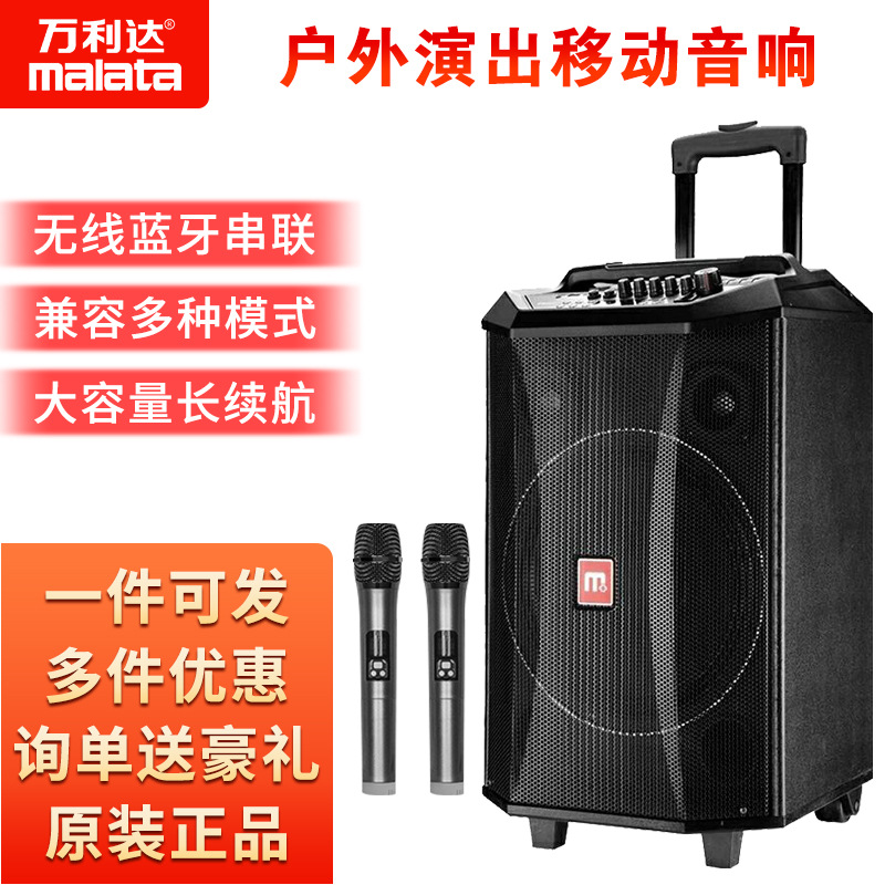 Malata S8S12 ngoài trời biểu diễn chuyên nghiệp xe đẩy âm thanh KTV Bluetooth không dây series K ...